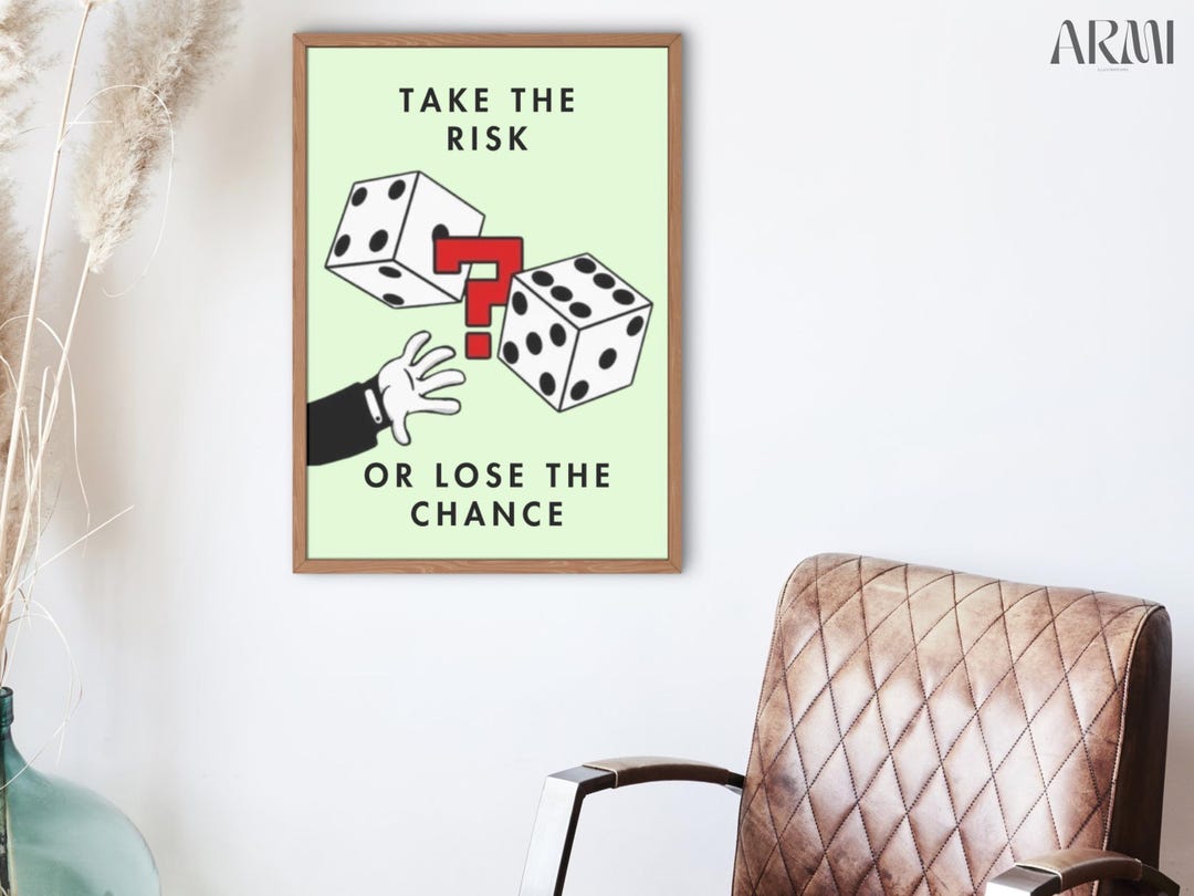 Motivating Inspirational Quote 'take the Risk or Lose the Chance' Wall ...