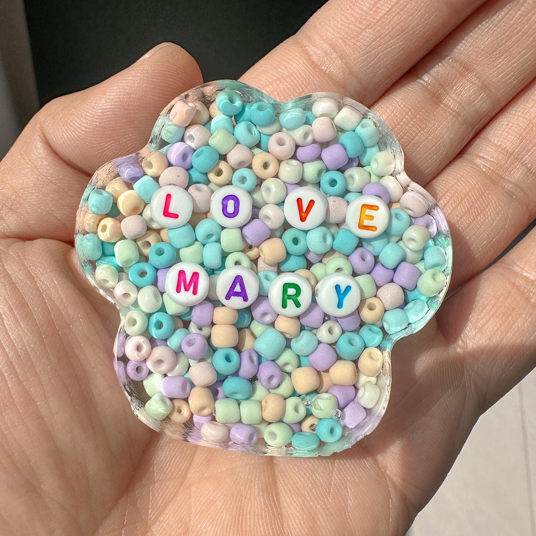 Pocket Picky Pad Set 2, Custom Name Picky Pad, Macaroon Beads Picky Pad ...