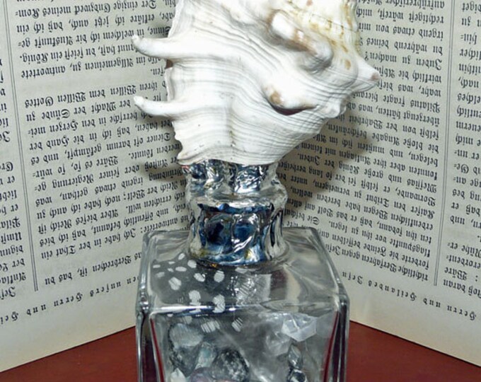Altered Art Bottle With Soldered Seashell Topper - Etsy