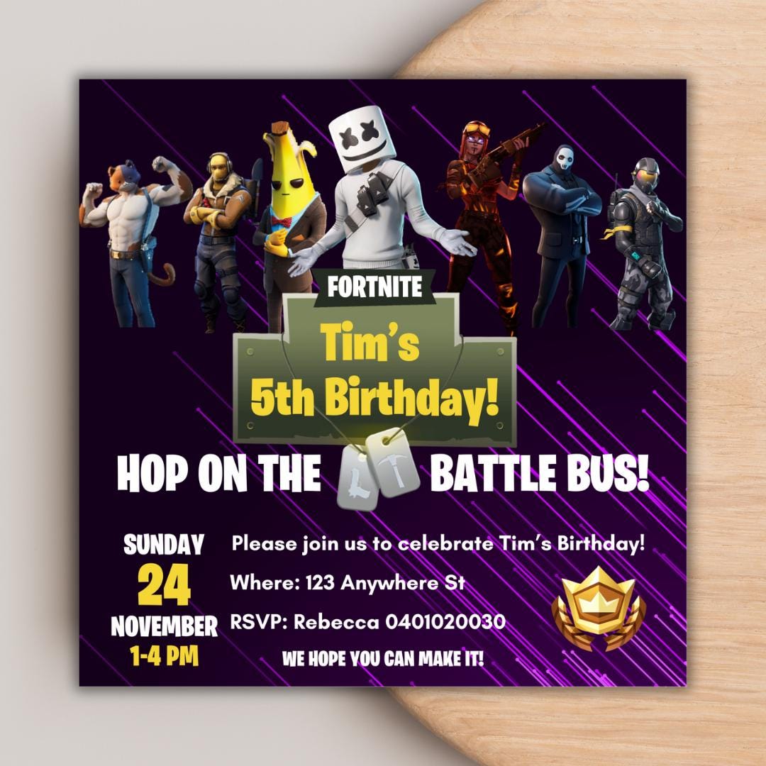 Birthday Invitation BONUS Thank You Card Templates Digital Download for ...