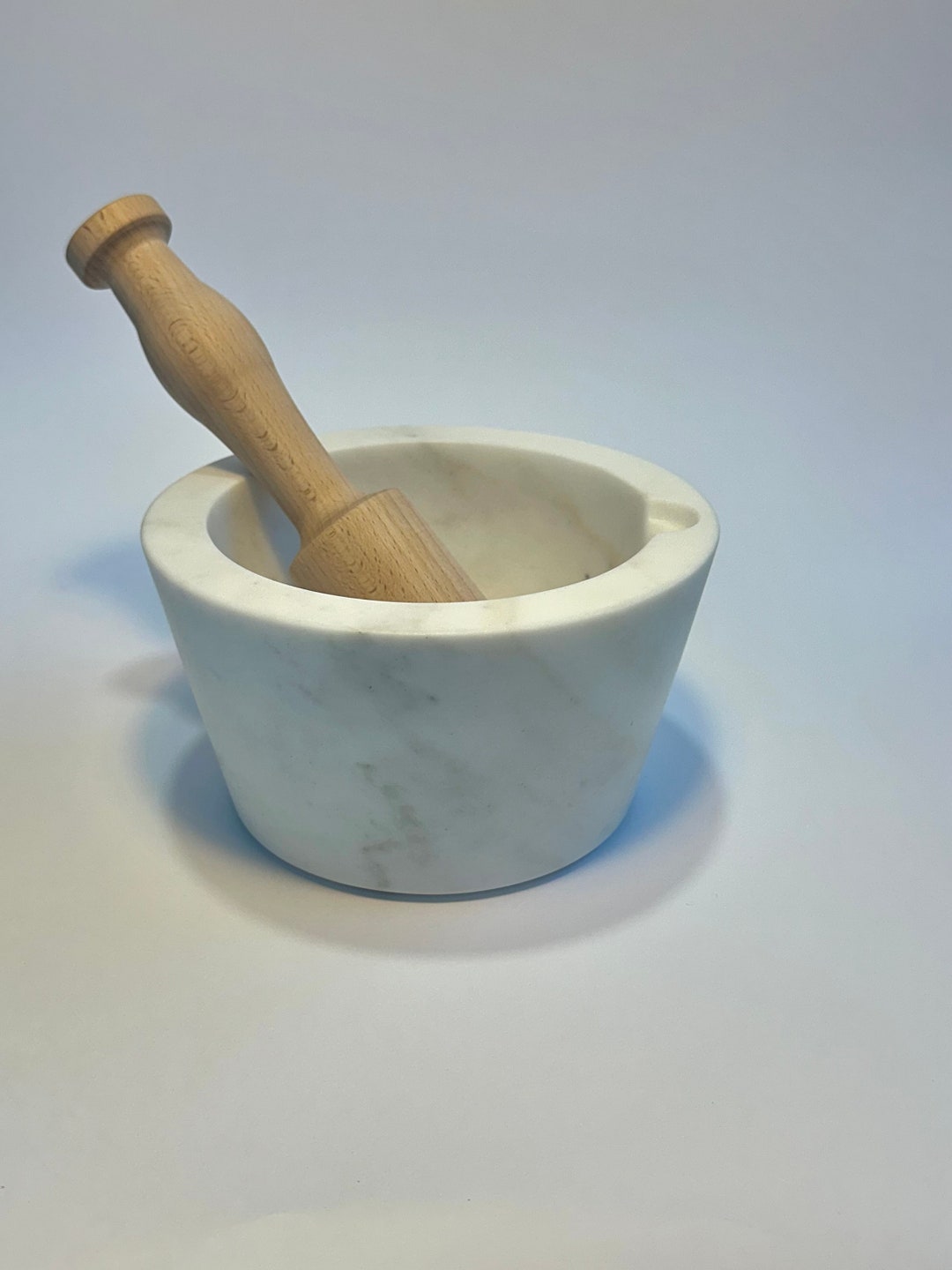 Conical Mortar in Carrara Marble HANDMADE Made in Italy - Etsy