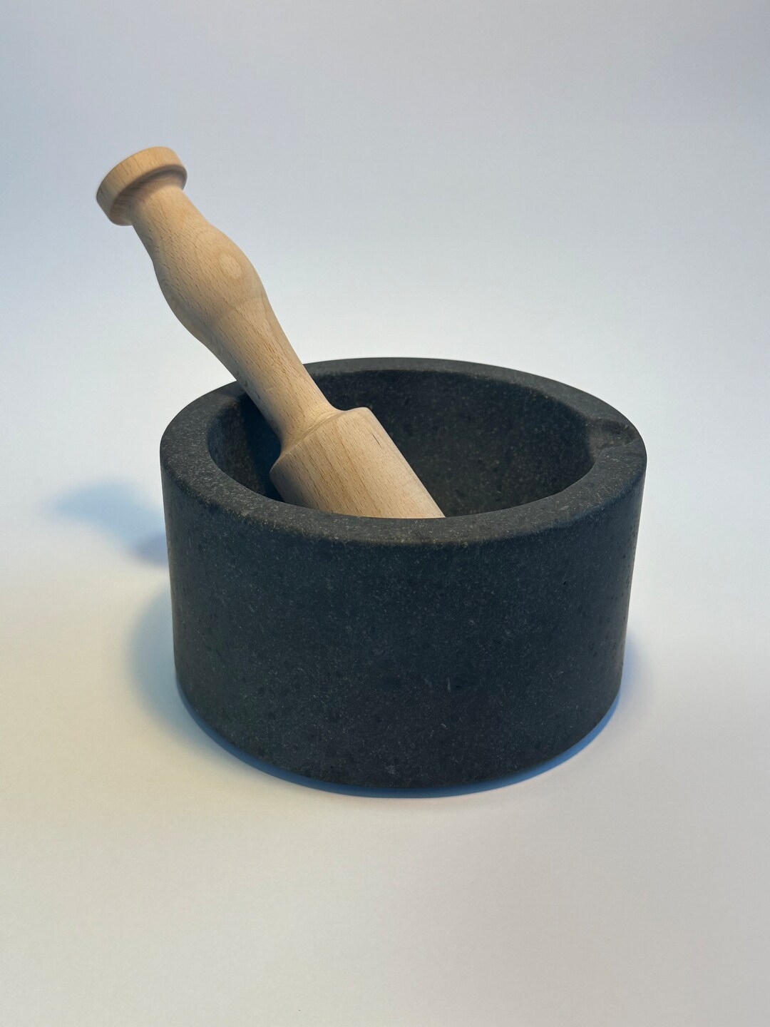 Cylindrical Mortar Design in Lava Stone HANDMADE Made in Italy ETNA ...