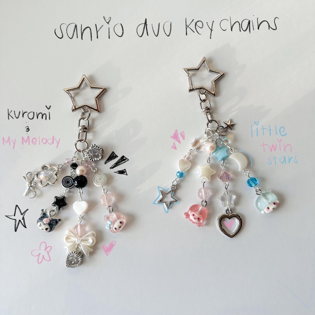 Sanrio Duos Keychains | Kuromi & My Melody | Little Twin Stars ...
