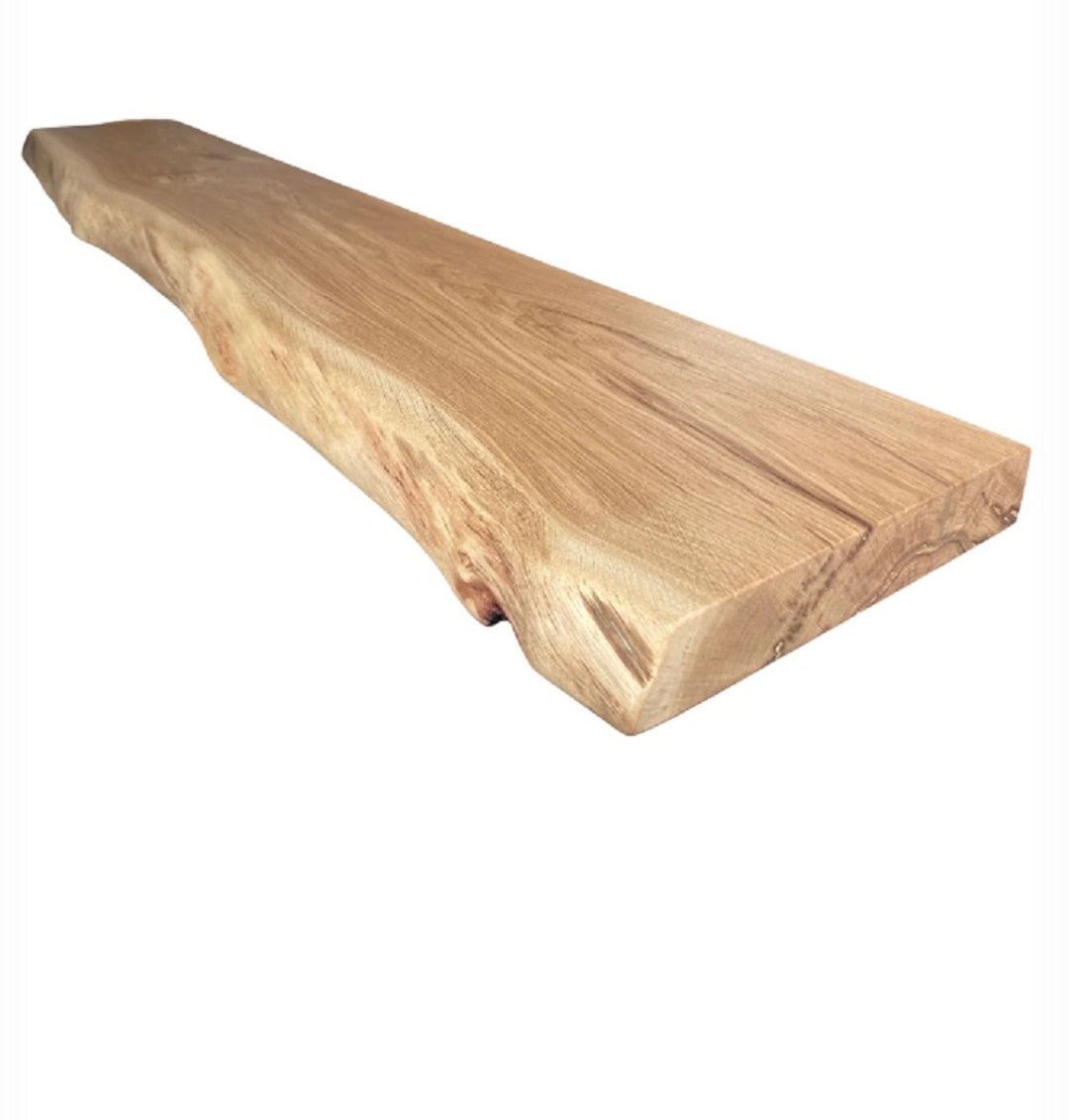 Solid Oak Shelves Live Edge 40mm - Etsy UK