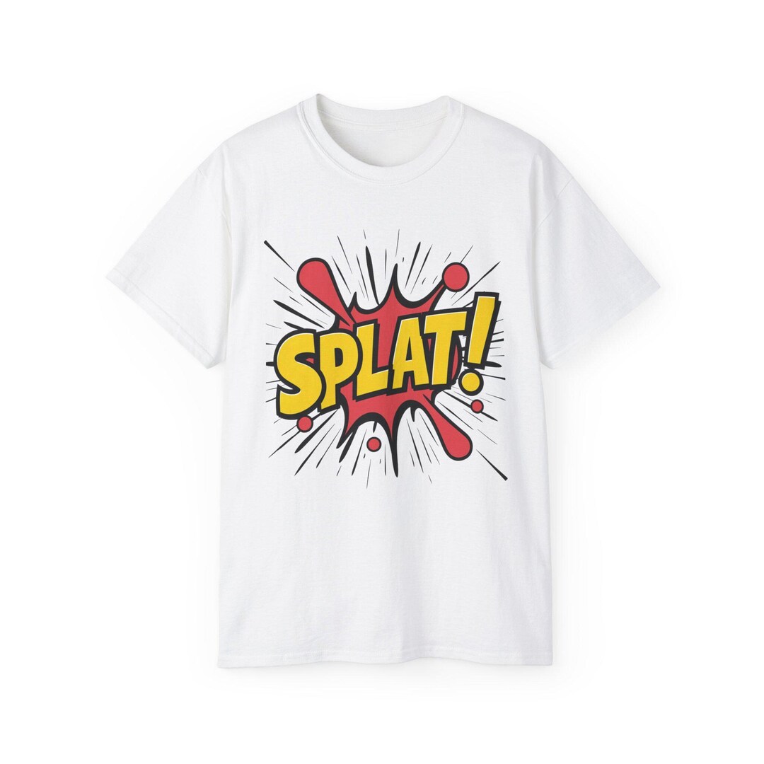 SPLAT! Comic Book Sound Effect T-shirt | Bold Graphic Tee | Funny ...