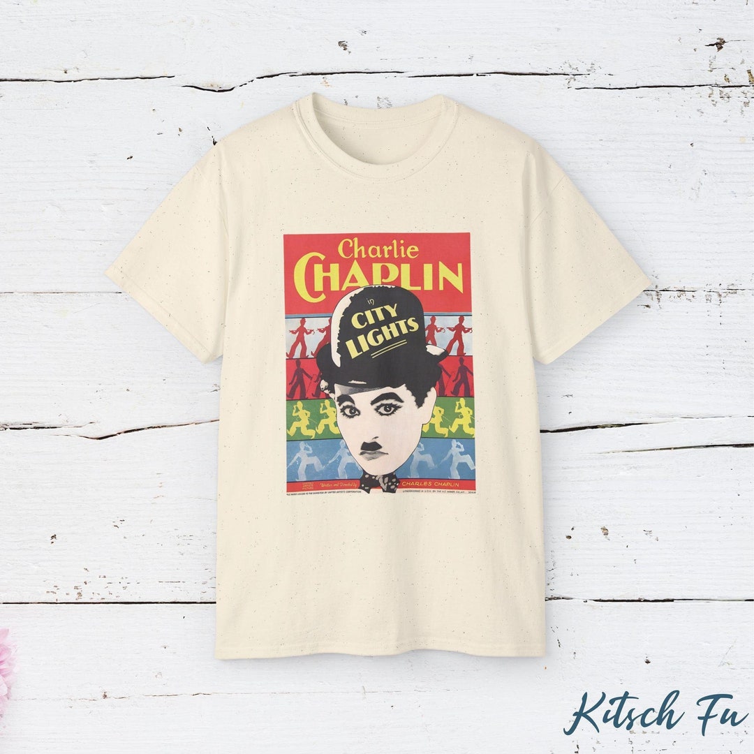 City Lights Charlie Chaplin T-shirt | Classic Cinema Tribute | Vintage ...