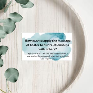 Christian Easter Conversation Cards, Faith Based Easter Questions ...
