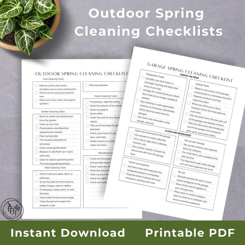 Spring Cleaning Checklist Printable, Deep Home Cleaning Checklist ...
