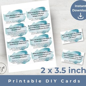 Christian Easter Conversation Cards, Faith Based Easter Questions ...
