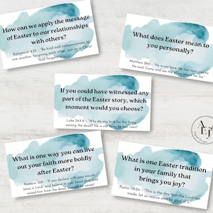 Christian Easter Conversation Cards, Faith Based Easter Questions ...