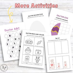 Easter Kids Activity Book Printable, Kids Activity Pack, Coloring Pages ...