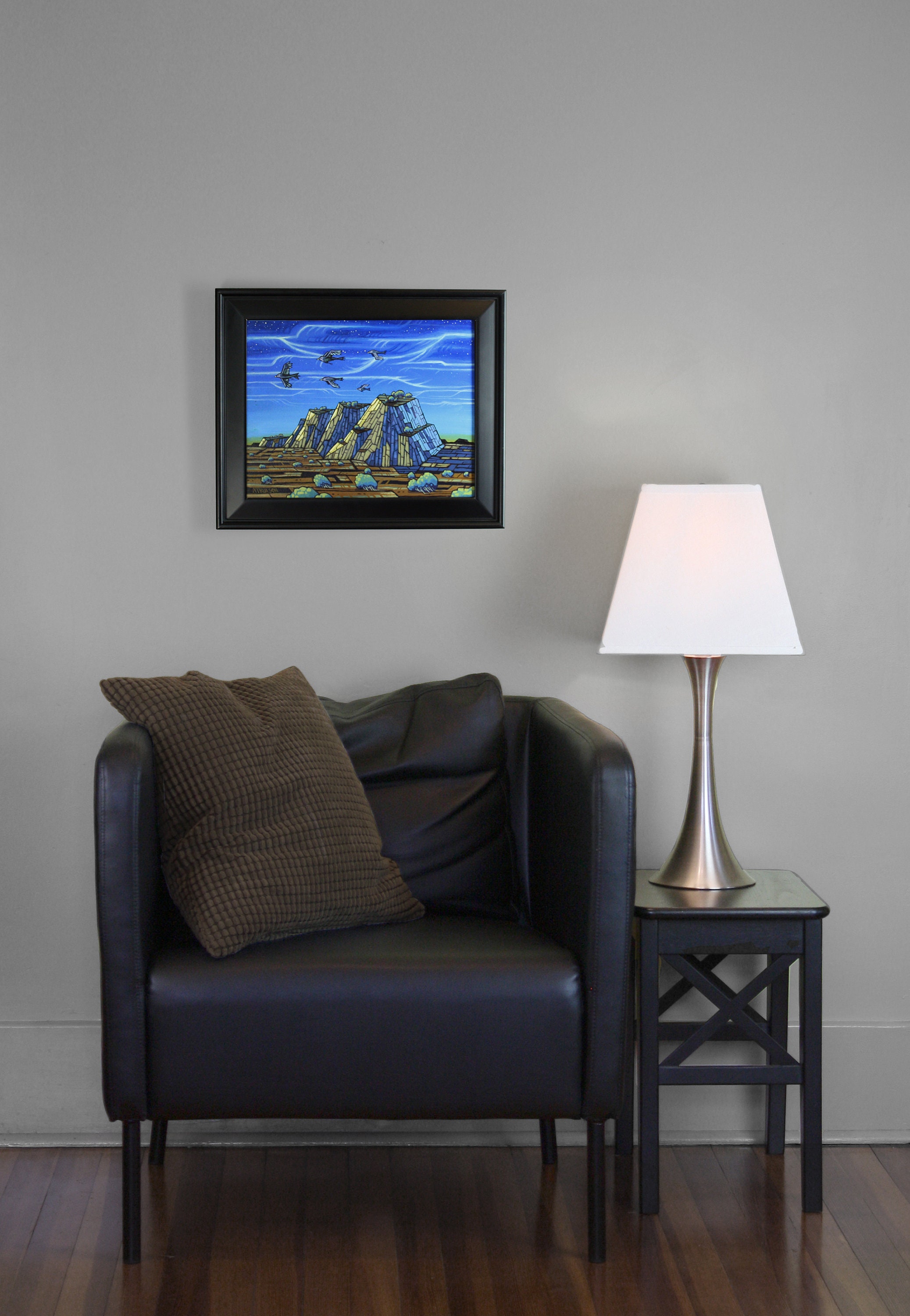 Bird Migration Desert Mountains Original Art Acrylic Painting - Etsy