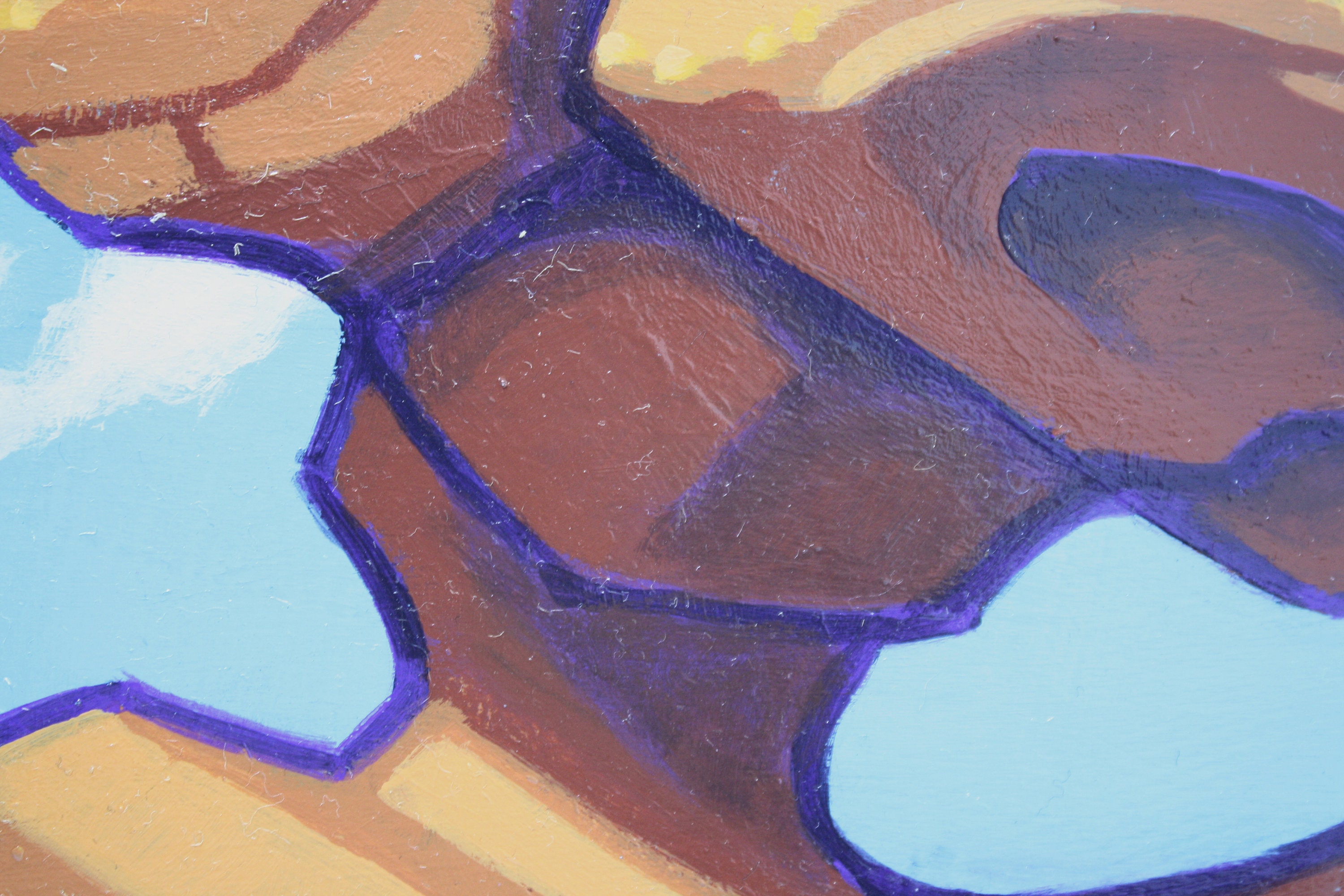 Desert Sandstone Rock Formation Original Art Acrylic Painting - Etsy