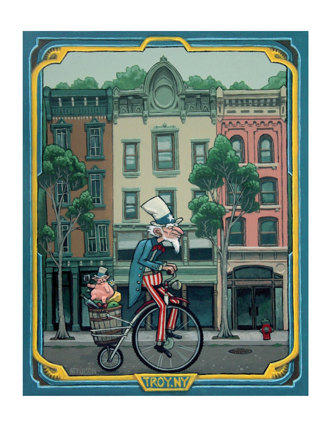 Uncle Sam in Troy New York Artwork Print - Etsy