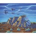 Bird Migration Desert Mountains, Signed Art Print, Wall Art of Acrylic ...