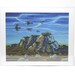 Bird Migration Desert Mountains, Signed Art Print, Wall Art of Acrylic ...