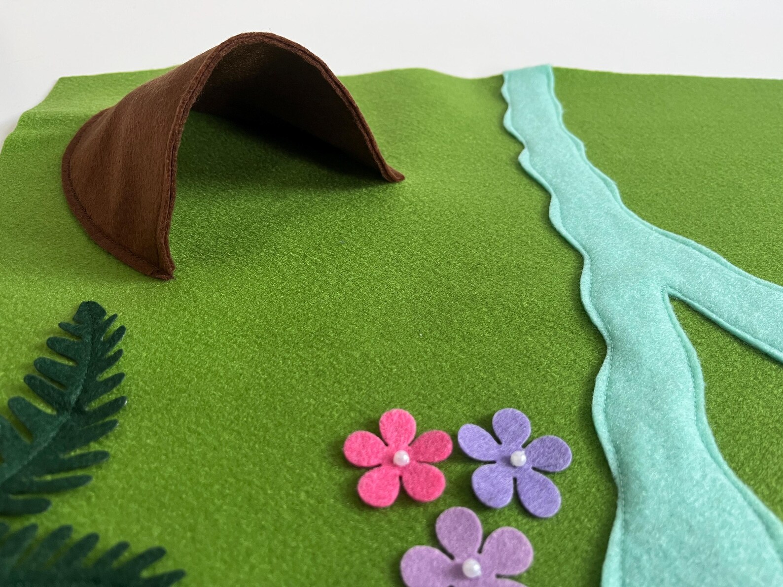 Dinosaur Play Mat - Complete Set - Dinosaur Playscape - Felt Play Mat ...