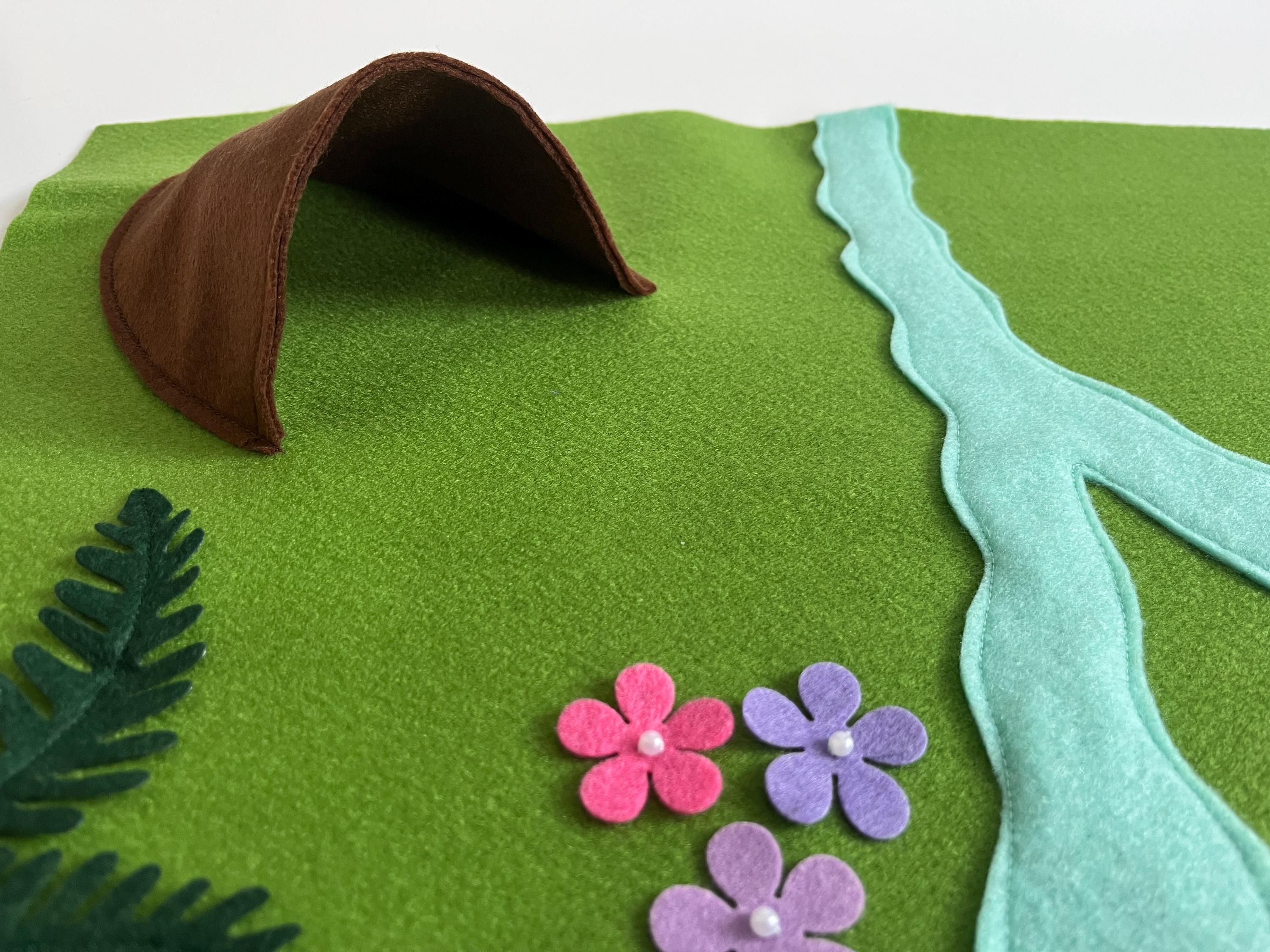Dinosaur Play Mat - Complete Set - Dinosaur Playscape - Felt Play Mat ...