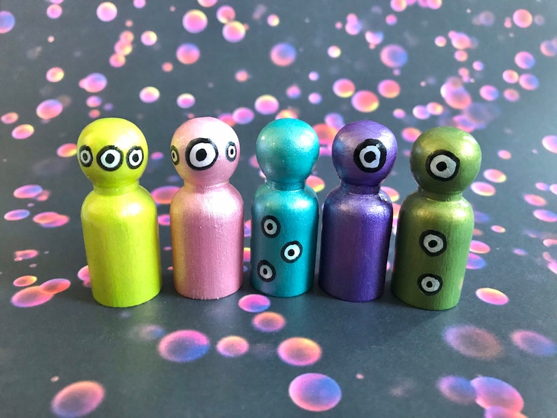 5 Little Man in a Flying Saucer Nursery Rhyme Alien Peg - Etsy