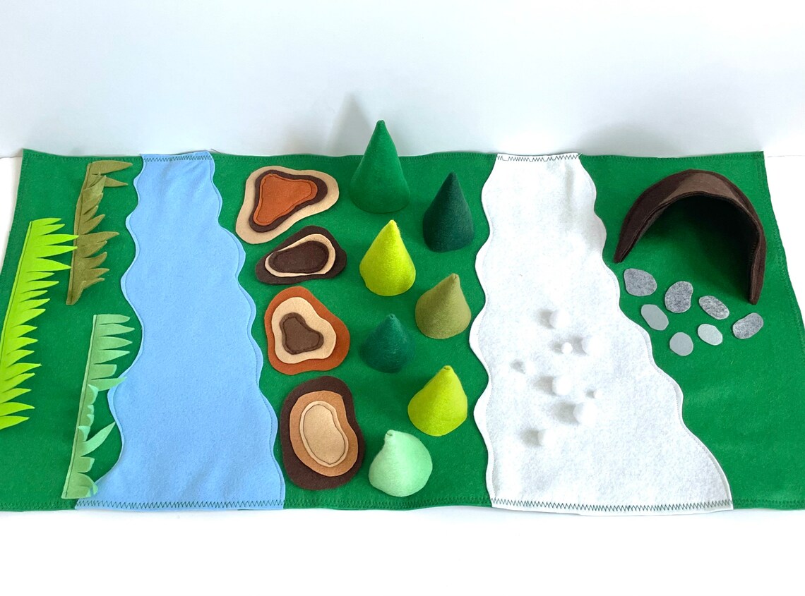 We're Going on a Bear Hunt Felt Play Mat Complete Set - Etsy
