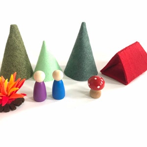 Camping Play Mat Complete Set Felt Play Mat Woodland Play Mat Forest ...