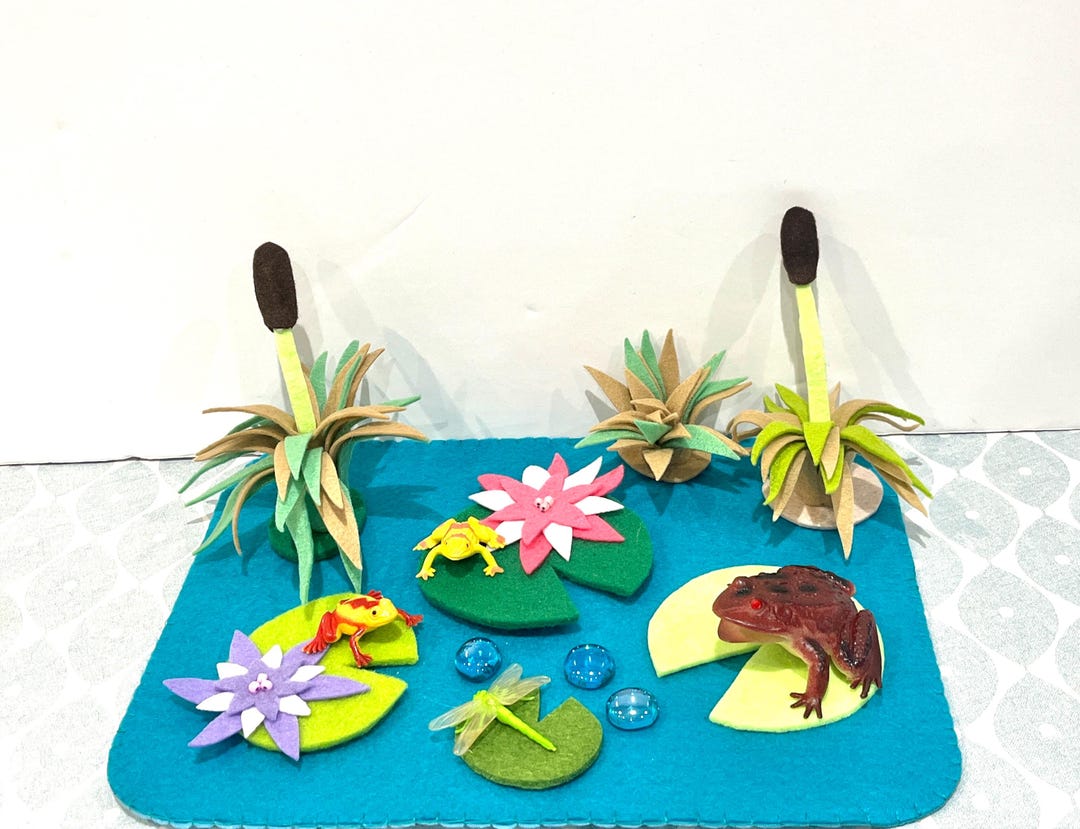 Pond Play Mat - Complete Set - Pond Life Play Mat - Felt Play Mat ...