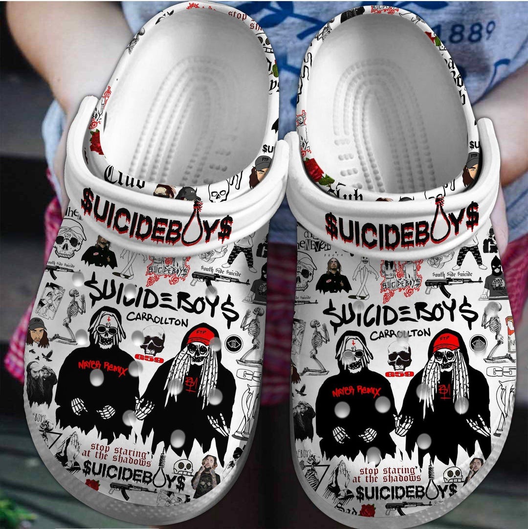 Sui.cideboys 2023 Tour Crocs, Sui.cideboys Grey Day 2023 Tour , Rap Hip ...