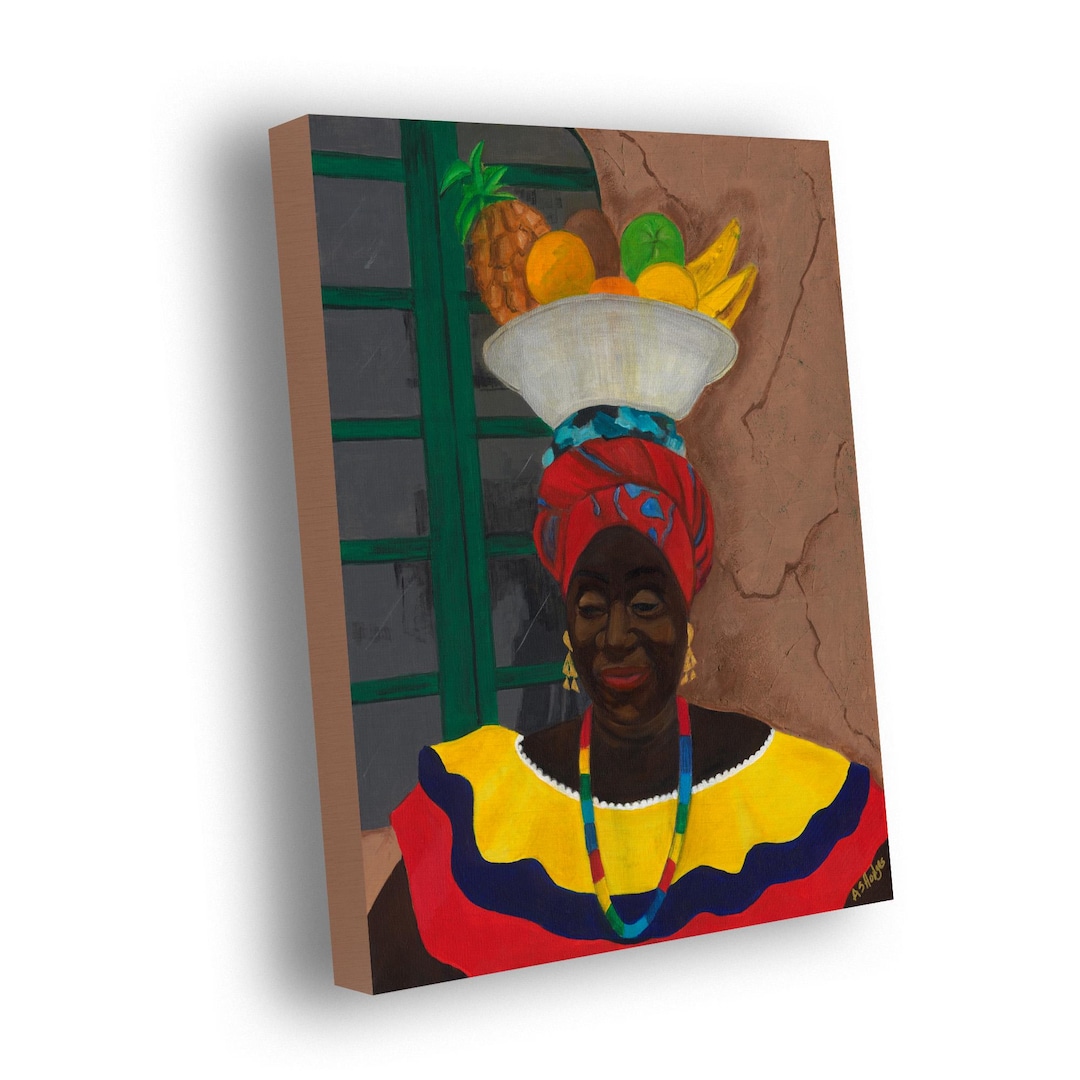 Hey Lady - Vibrant Afro-latino Art by Black Artist Antionette Simmons ...