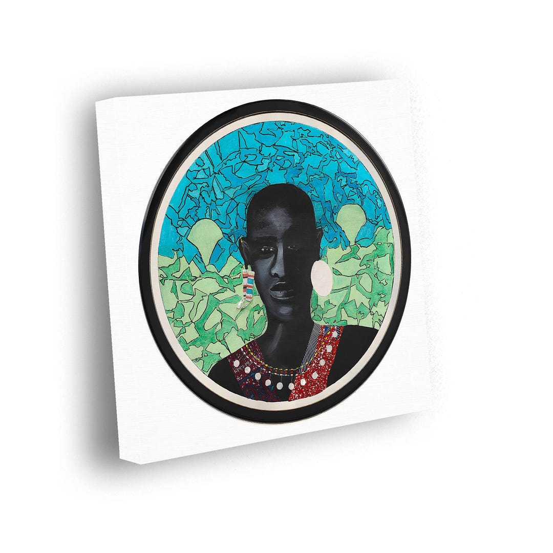 Masai Warrior Art: African Mixed Media Giclée Canvas Print - Etsy