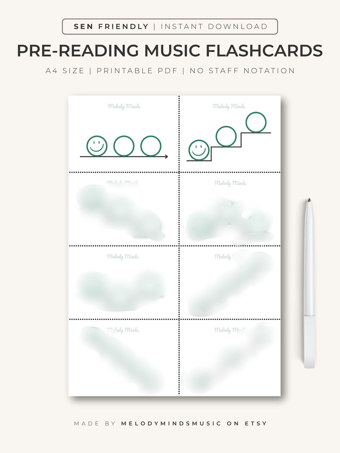 Pre-reading Music Flashcards | SEN Adapted | Music Teacher Resources ...