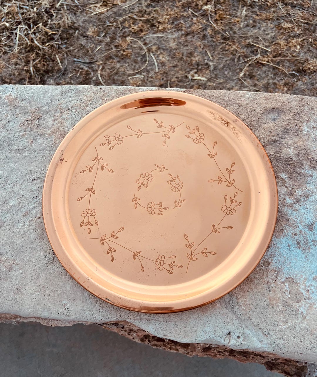 Vintage Copper Plated Princess House Platter - Etsy
