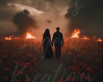 Walking Through Hell #2-eerie Dystopian Scene, Printable Art for a ...