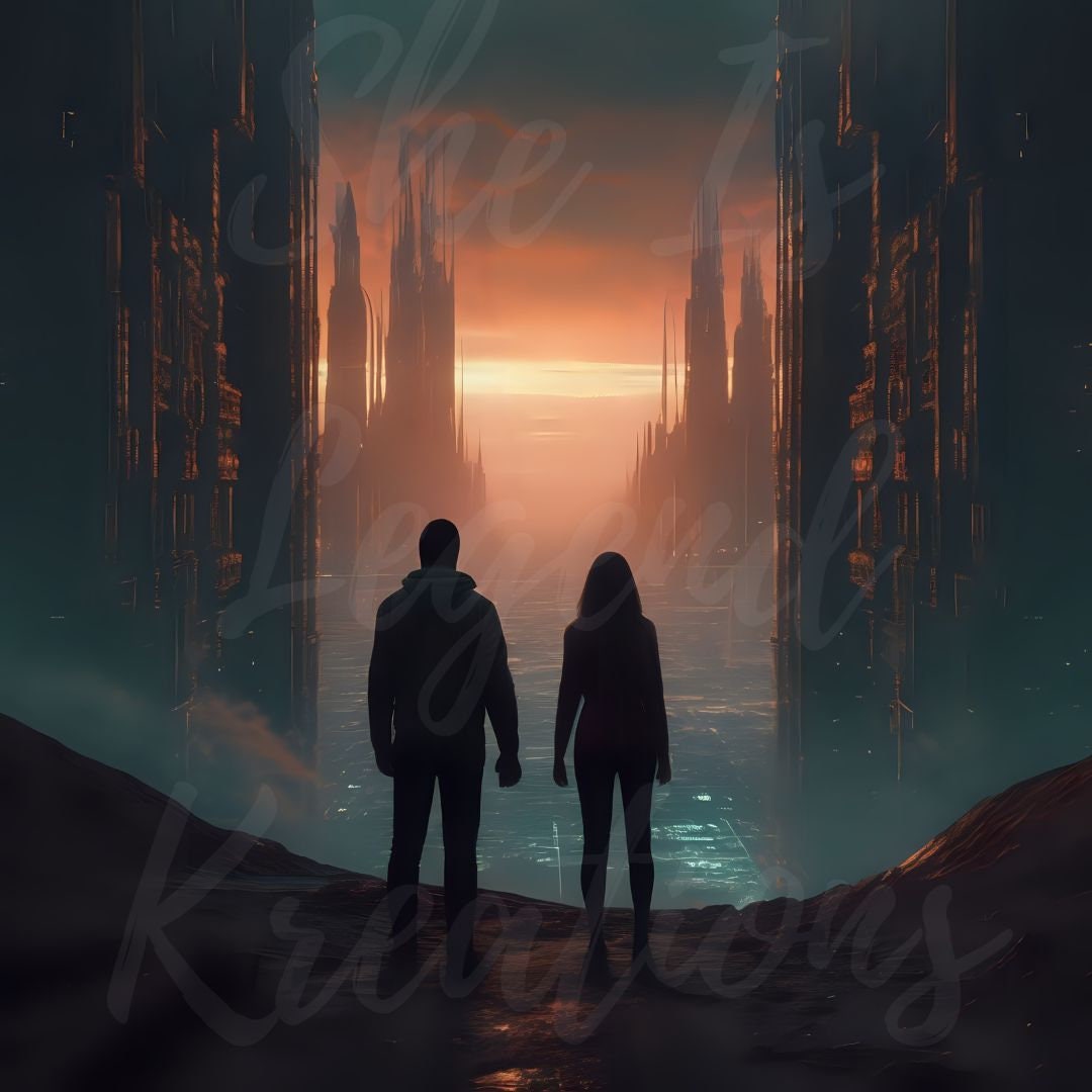 Love in a Hopeless Place #9-eerie Dystopian Scene, Printable Art for a ...