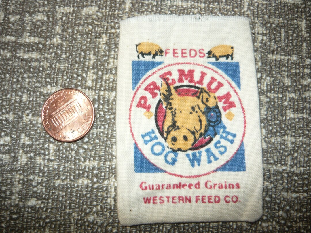 Miniature Empty Feed Bag Premium Hogwash Feed 1/12 Scale Feed Sack ...