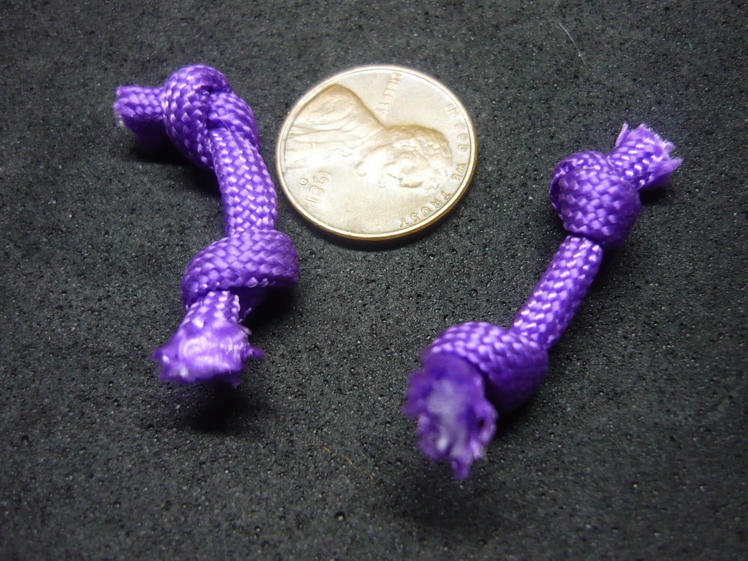 Two Dark Purple Miniature Rope Knot Dog Toys for Doll House in 1/12 ...