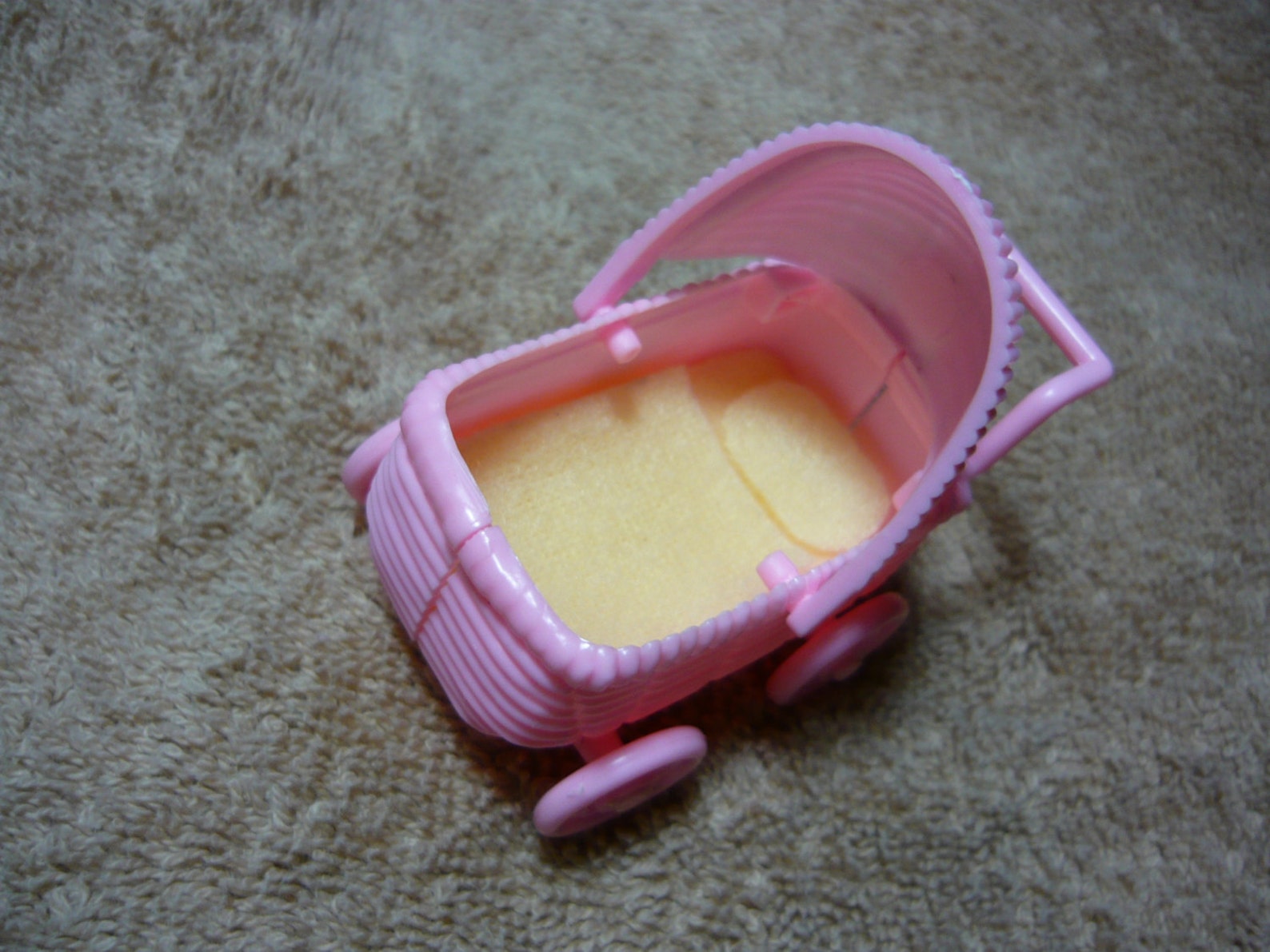 Pink Miniature Doll Buggy Baby Stroller Carriage with Yellow | Etsy