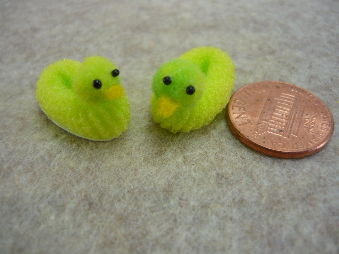 Lime Green Ducky Slippers Dollhouse Miniature 1 - 12 Scale Duckie's for ...
