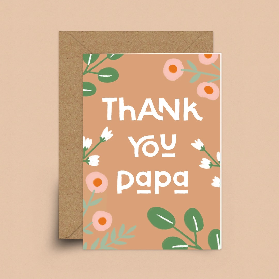 Thank You Papa Card - Etsy