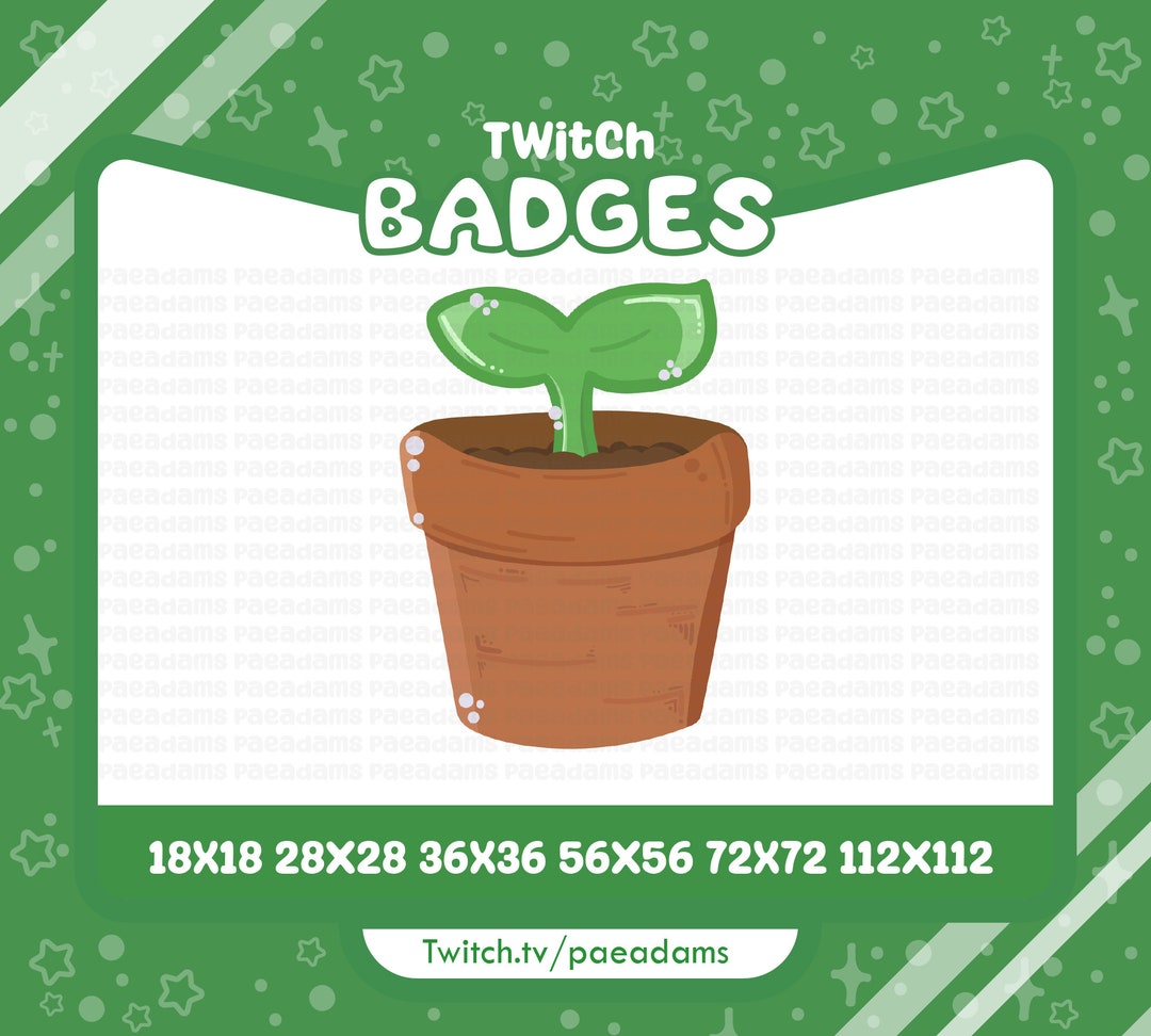 Twitch Sub Badges / Bit Badges - Potted Plant - Etsy
