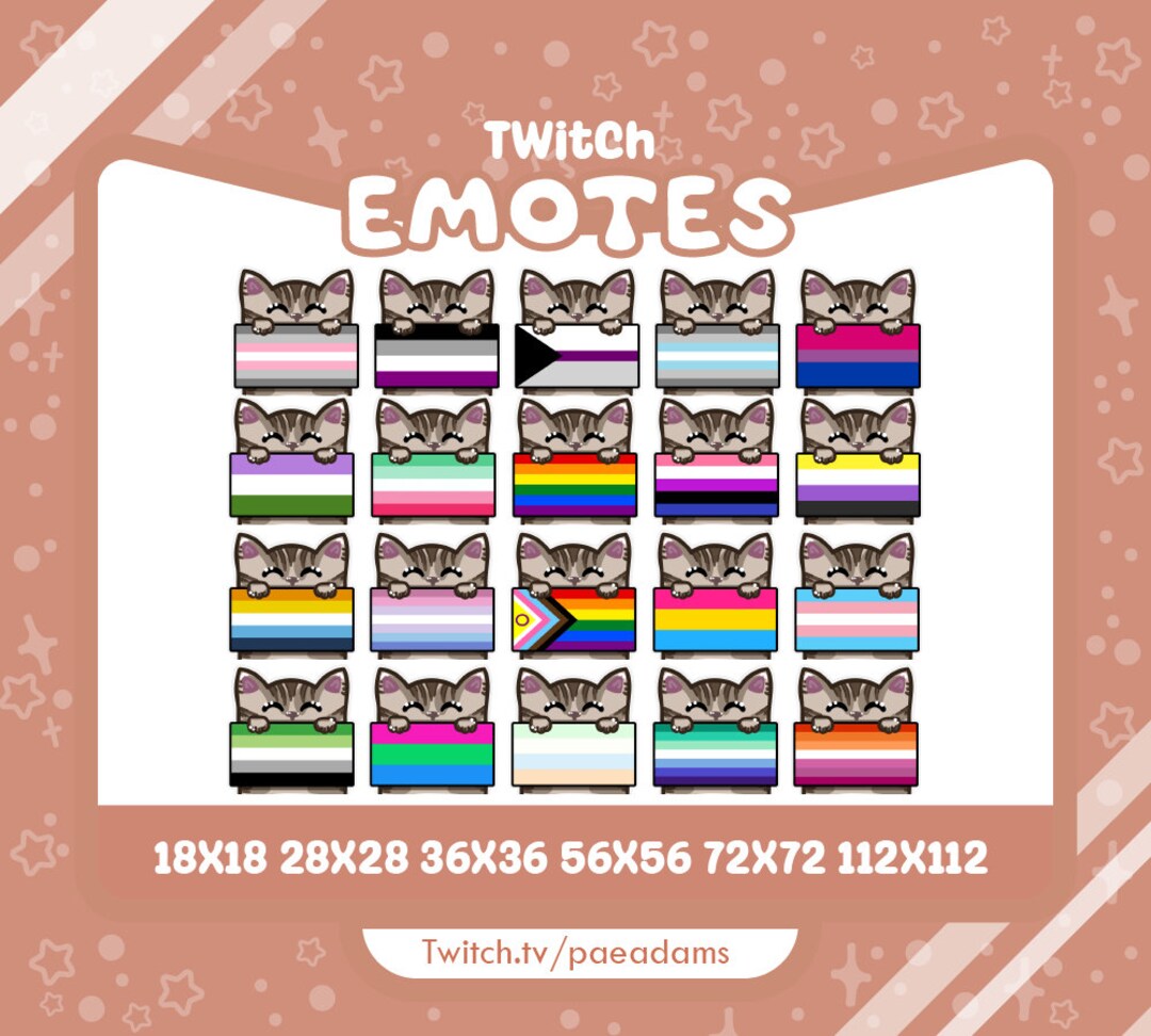 Pride Twitch Emotes 20 Pride Cats - Etsy