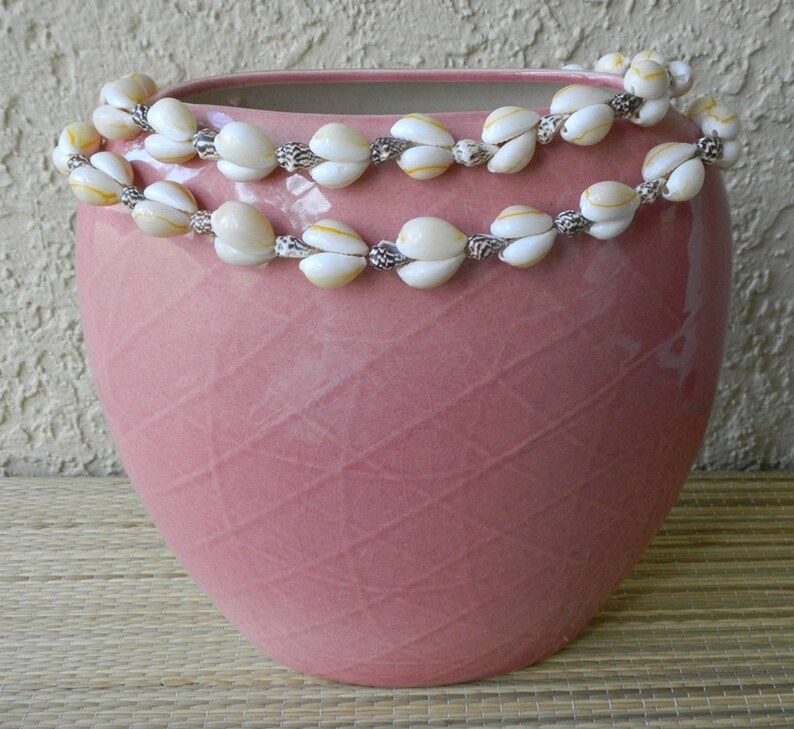 Ceramic Vase Shell Pink Embellished With Seashells, Large Vase - Etsy