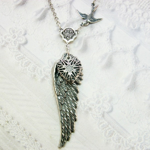 Angel Wing Locket - Etsy
