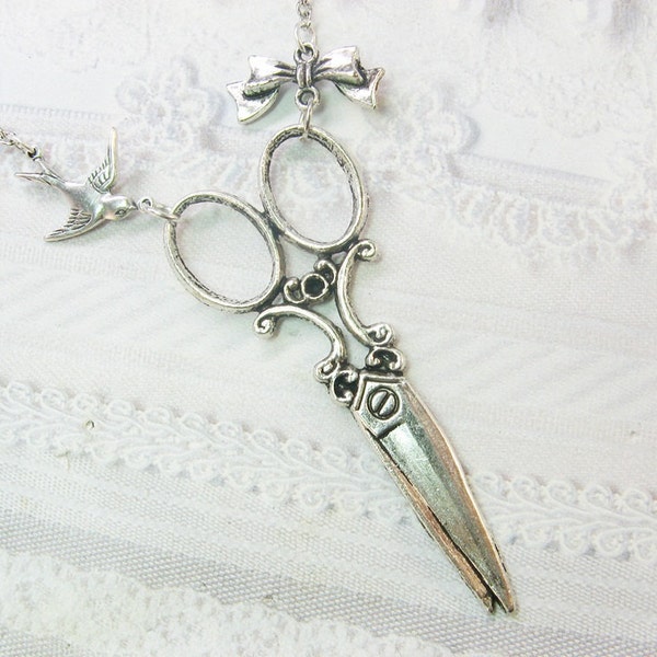 Scissor Necklace - Etsy