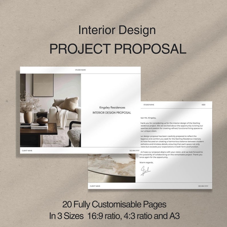 Interior Design Proposal Template Interior Design Presentation Fee ...