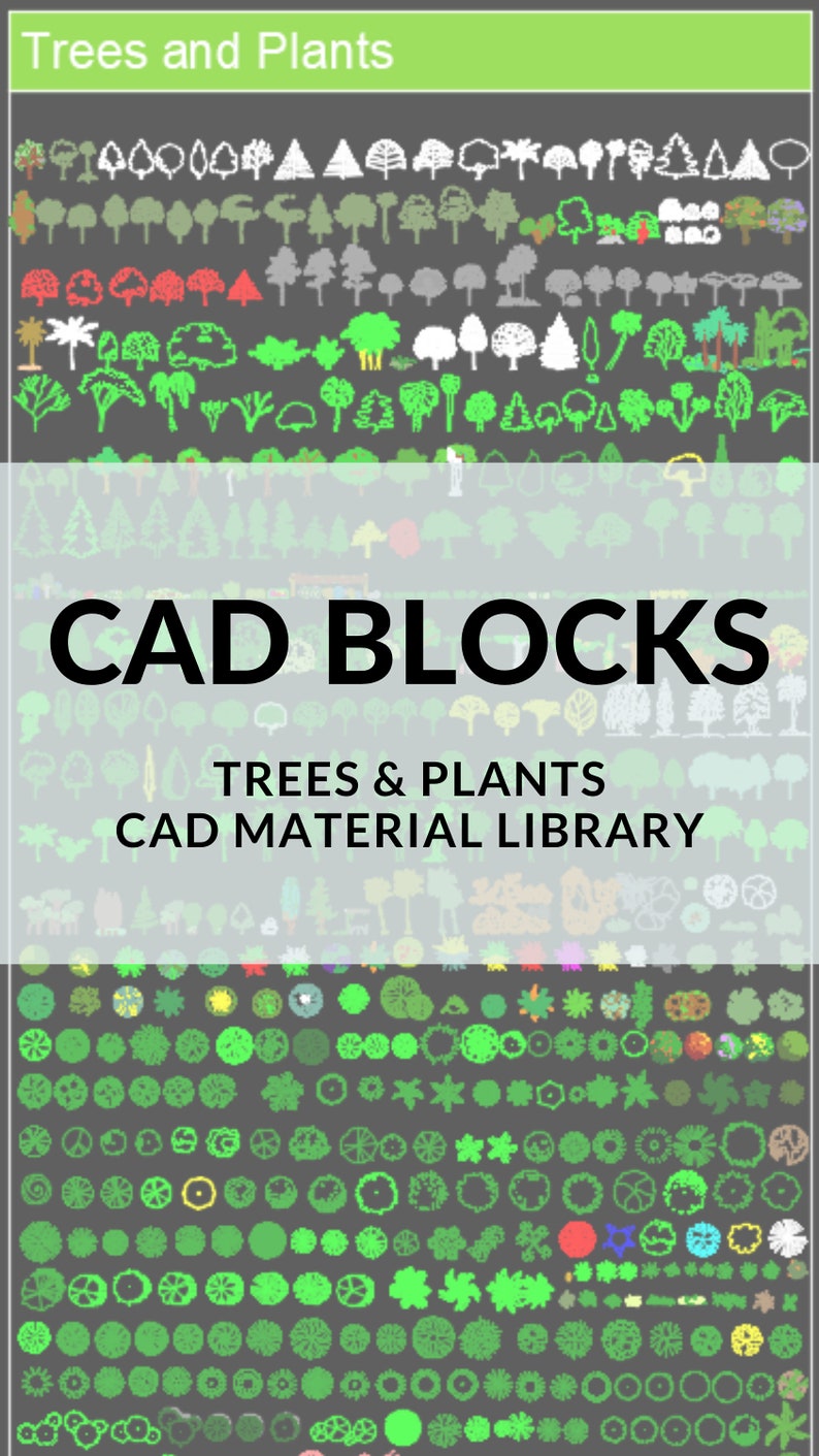 Trees and Plants CAD Blocks: Landscape Design (DWG File) - Etsy