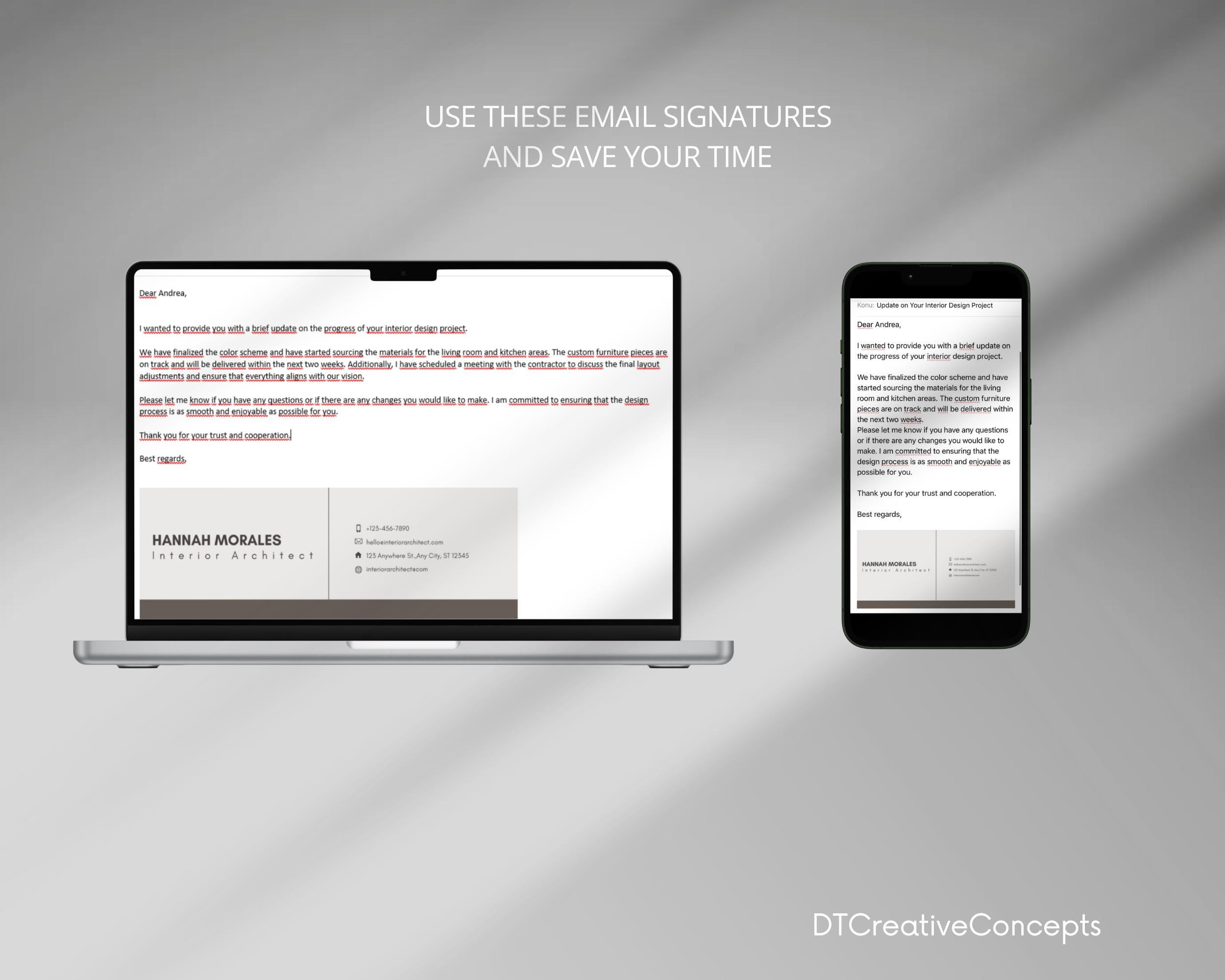 Email Signature Template Bundle for Architects and Interior Designers ...