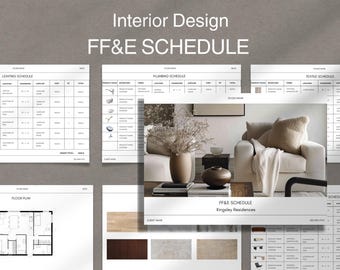 Interior Design Finishes Schedule Canva Template - Etsy