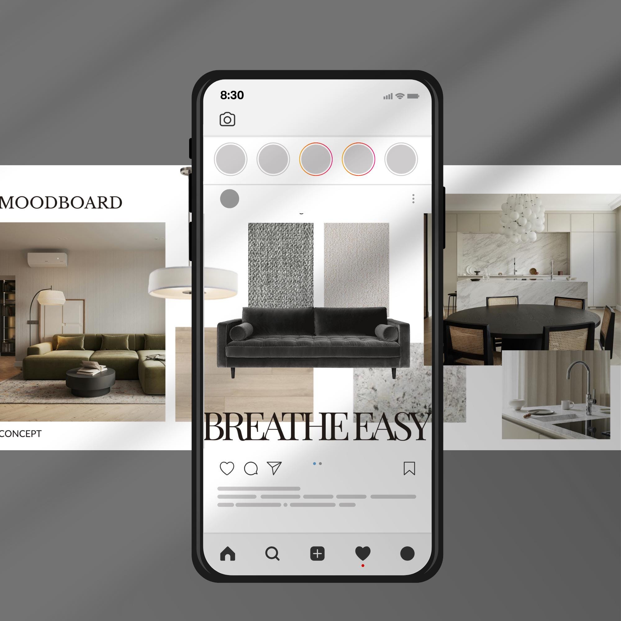 Interior Design Instagram Templates: Canva Social Media Kit (digital ...
