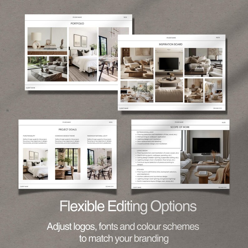 Interior Design Proposal Template | Interior Design Presentation | Fee ...