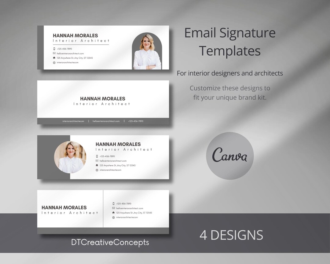 Email Signature Template Bundle for Architects and Interior Designers ...